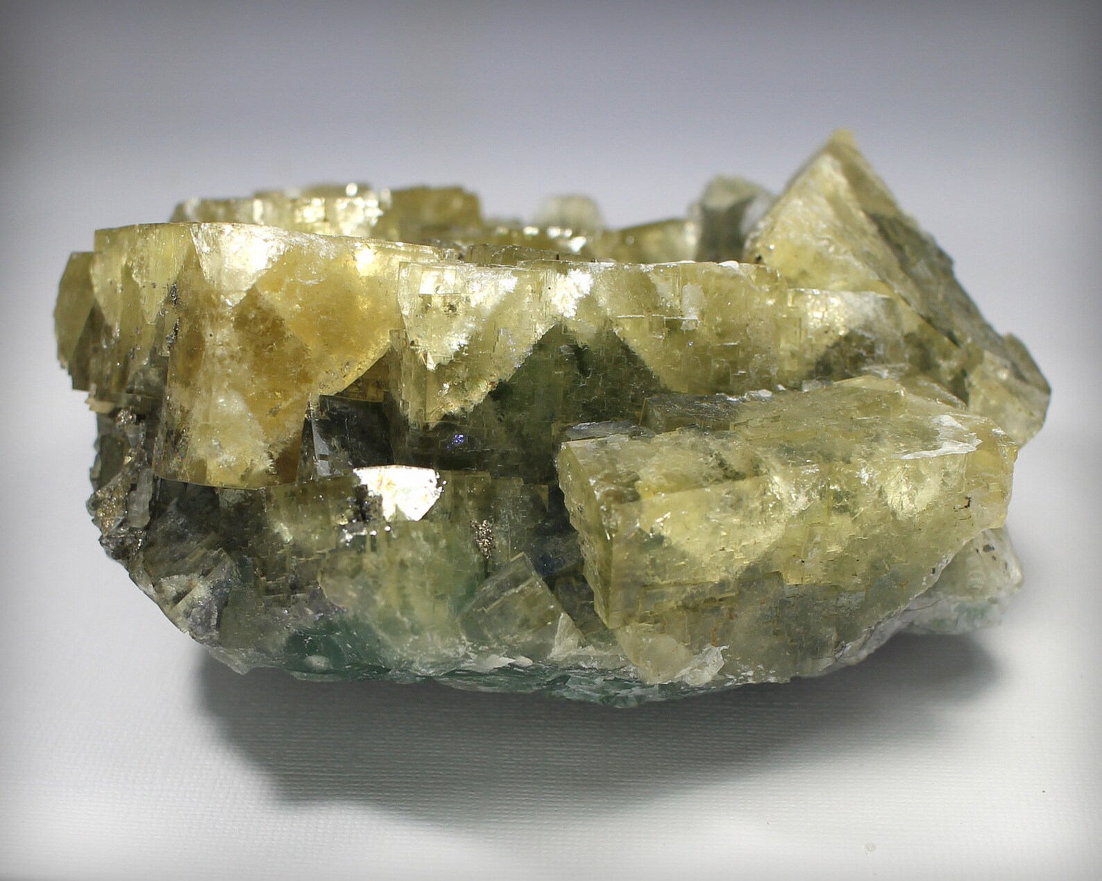 Large Glassy Luster Clear Yellow Fluorite With Green Fluorite - Etsy