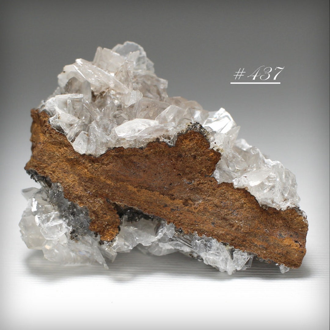 Clear and Sharp Hemimorphite Crystals With Limonitic Matrix, From ...