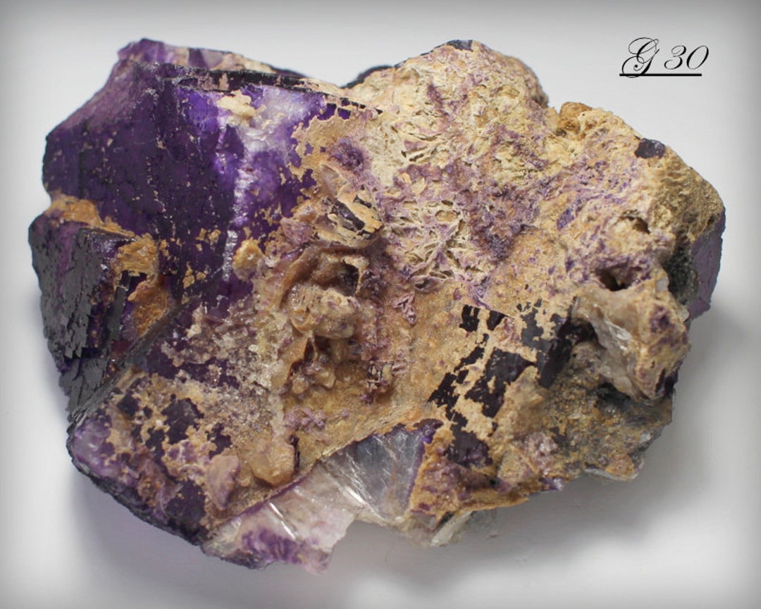 Large Fluorite Cluster Deep-violet Translucent Fluorite Cubes Múzquiz ...