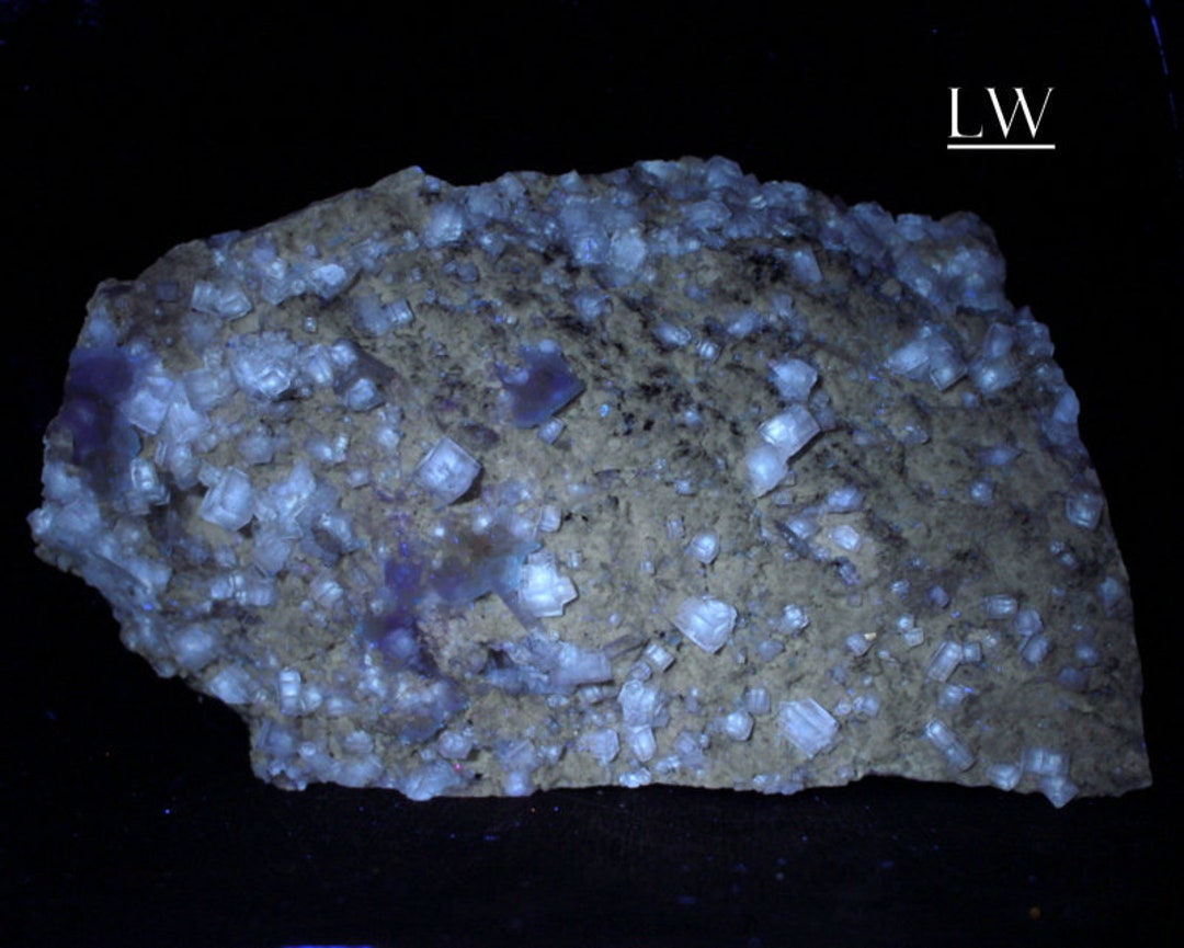 Fluorescent Fluorite Cubes With Celestine celestite, From Clay Center ...