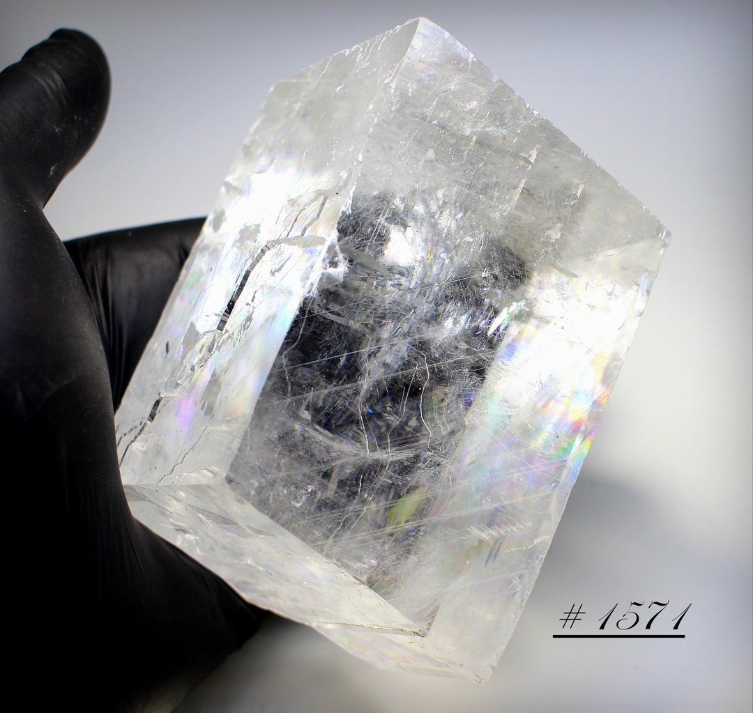 Large Iceland Spar Rhombic Optical Calcite Clear Prism-rich, Lustrous ...