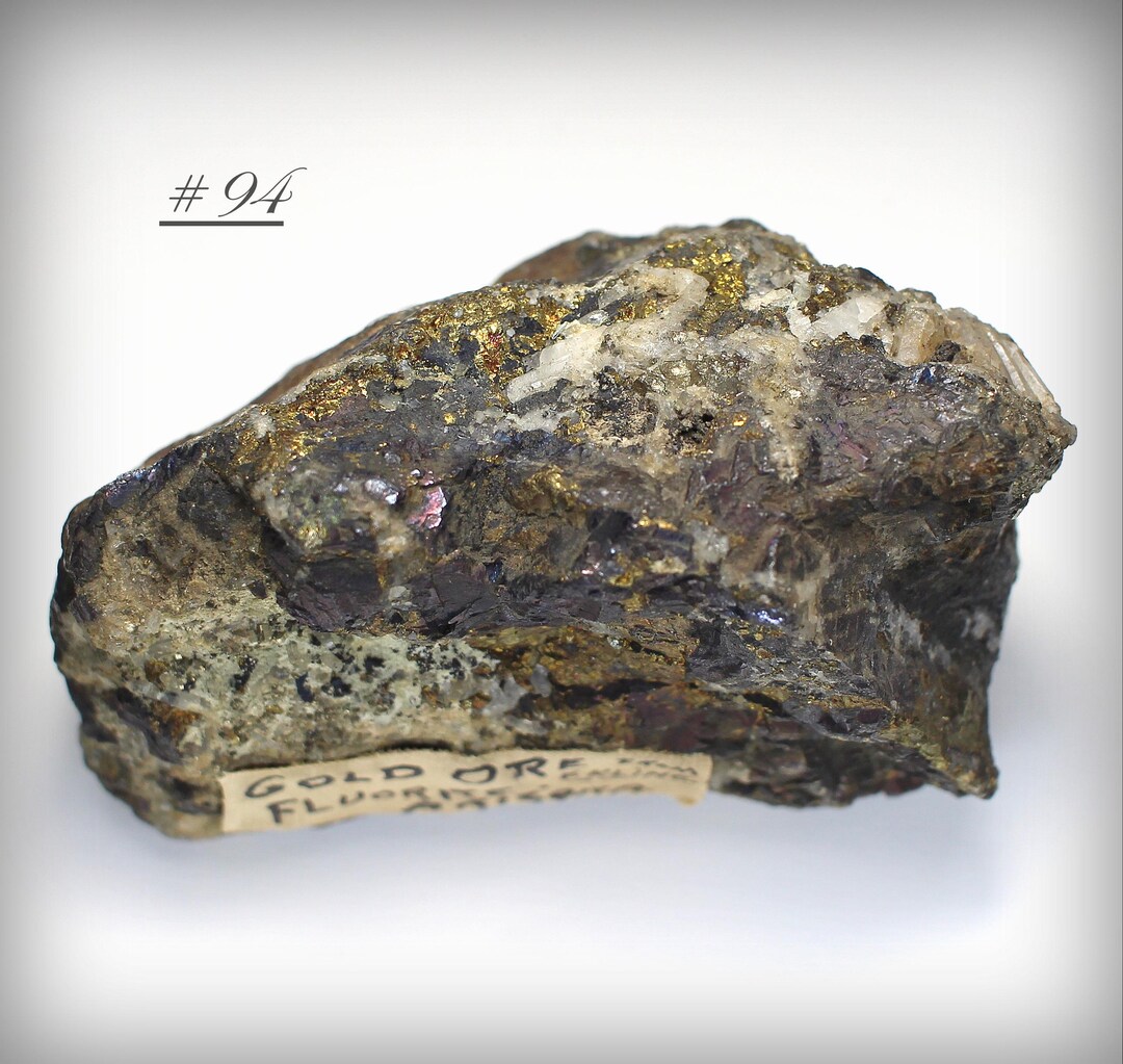 Gold Ore - Old-time Iridescent Gold Ore Specimen, From Arizona, USA - Etsy