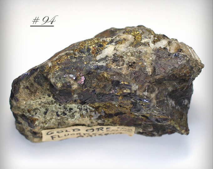 Gold Ore - Old-time Iridescent Gold Ore Specimen, From Arizona, USA - Etsy