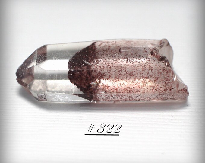 Fine Single Red Sunset Phantom Quartz Crystal, From the Kakamunurle ...