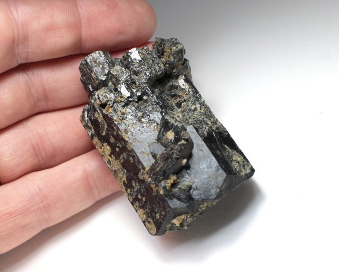 Black Fluoro-richterite Crystals - Mineral Crystal Specimen From ...