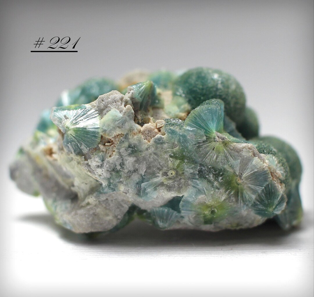 Small Specimen of Dark Blue-green Wavellite Radiating Crystals on ...
