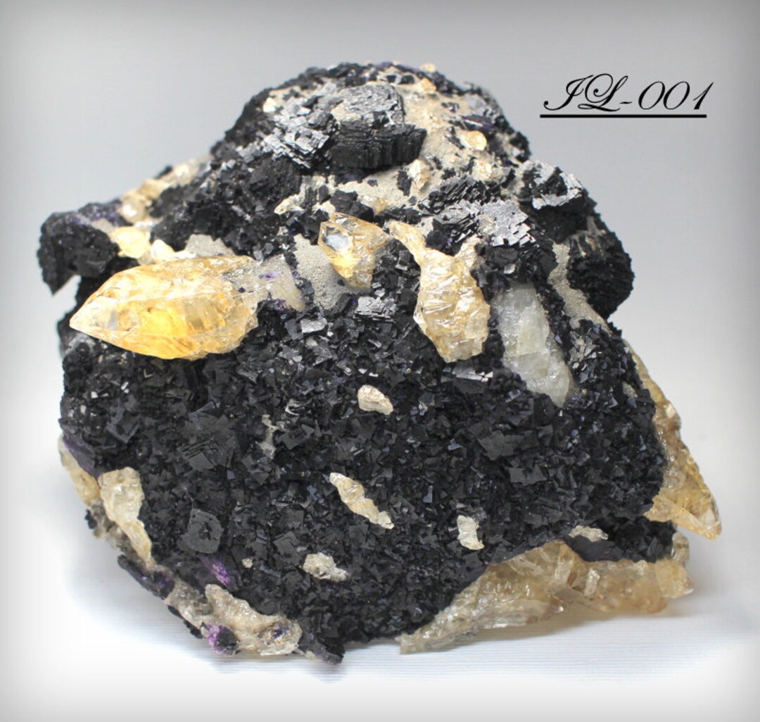 CONNOISSEUR'S CHOICE Black-violet Fluorite With Super-stepped Form, and ...