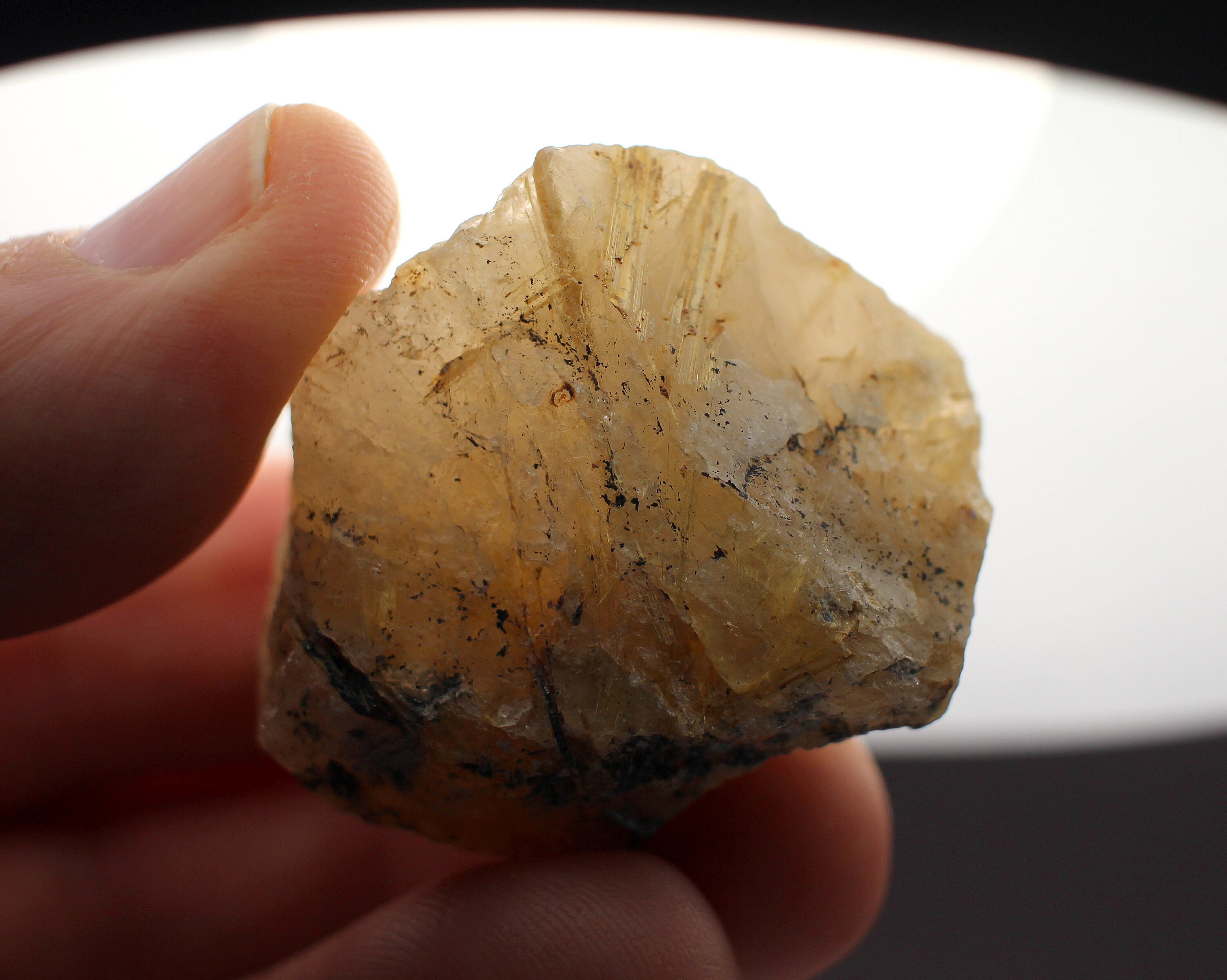 Rutilated Quartz Rough Lightly-Smoky Quartz with Jackstraw | Etsy