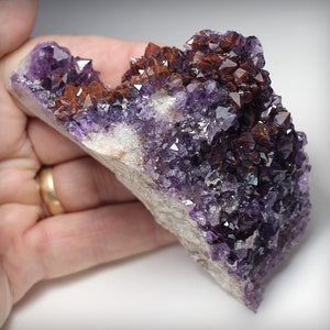 Thunder Bay Amethyst Crystal Cluster With Dark Red Hematite Inclusions, Thunder Bay Ontario ...