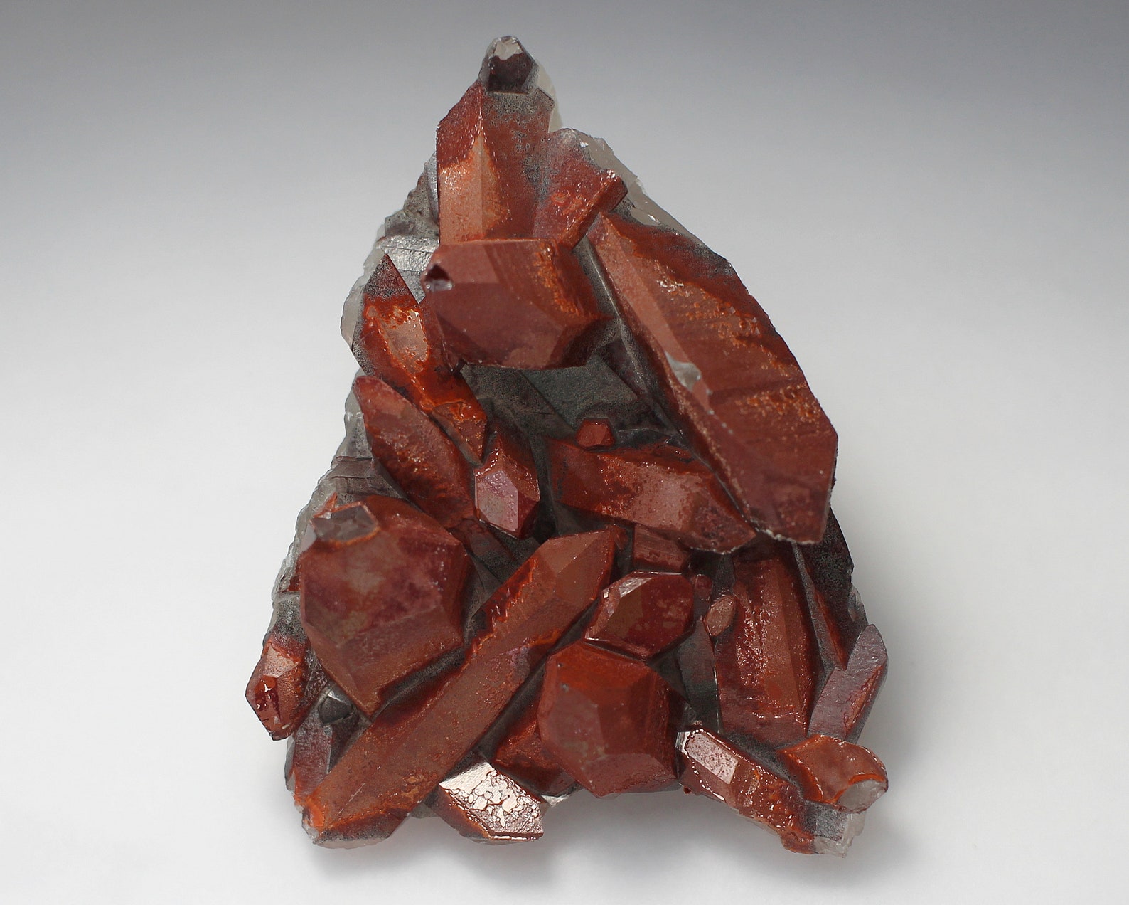 Red Quartz Cluster of Dark-red Translucent Smoky Quartz | Etsy