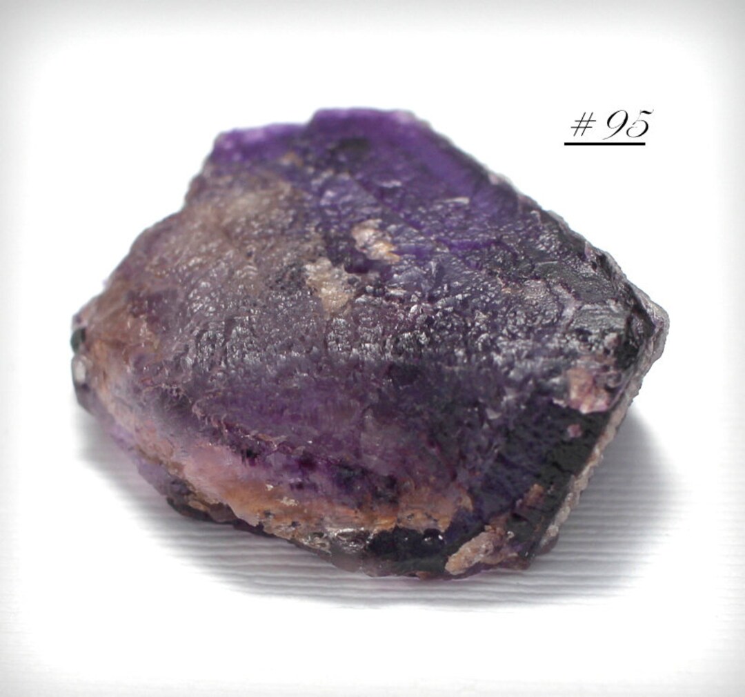 Rare Dark Purple Octahedral Fluorite Crystal From the Santa Teresa ...