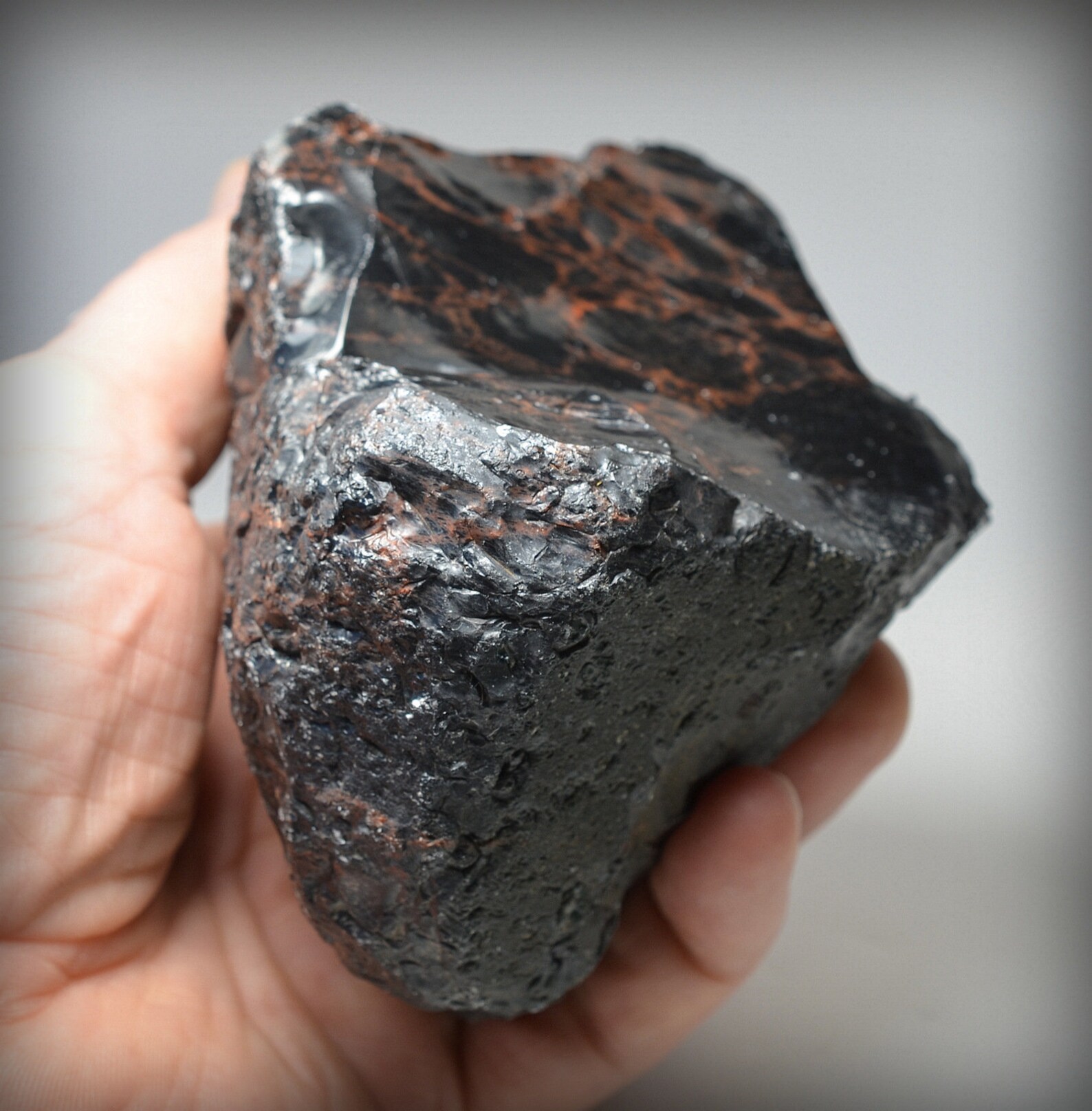 Large Gorgeous Raw Mahogany Obsidian Cobble Rock and - Etsy