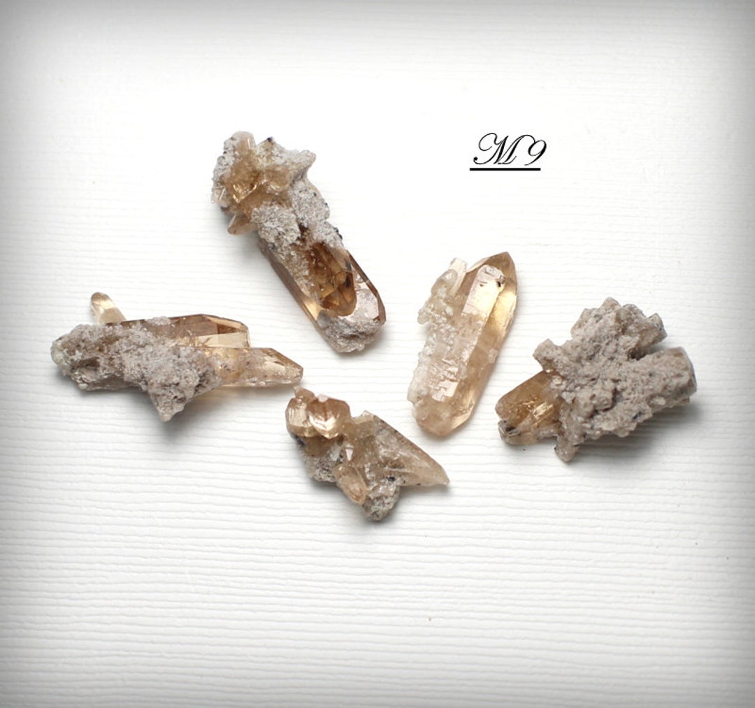 Topaz Crystals Five pictured Small Lovely Sherry Amber Topaz Natural ...