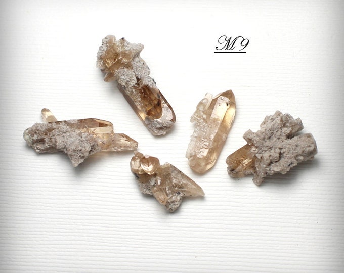 Topaz Crystals- Five (pictured) Small Lovely Sherry Amber Topaz Natural ...