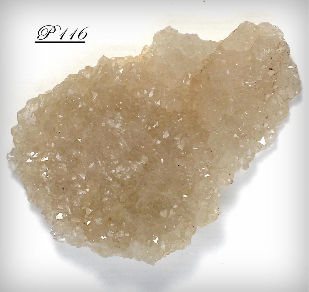 DRUSY QUARTZ - Small Specimen of Sparkly Sugar Quartz Crystalline Druse ...