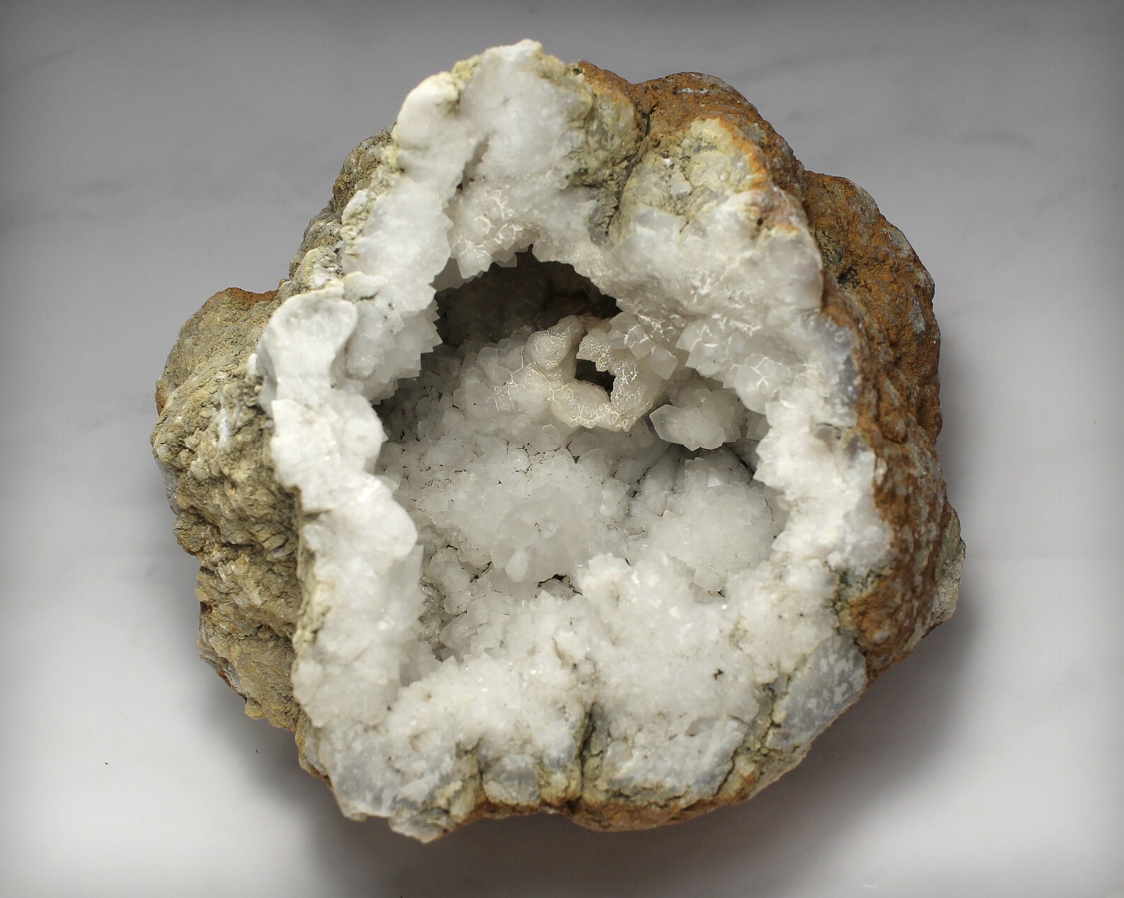 Large 'Baked Potato' Geode with Spiky Quartz and | Etsy