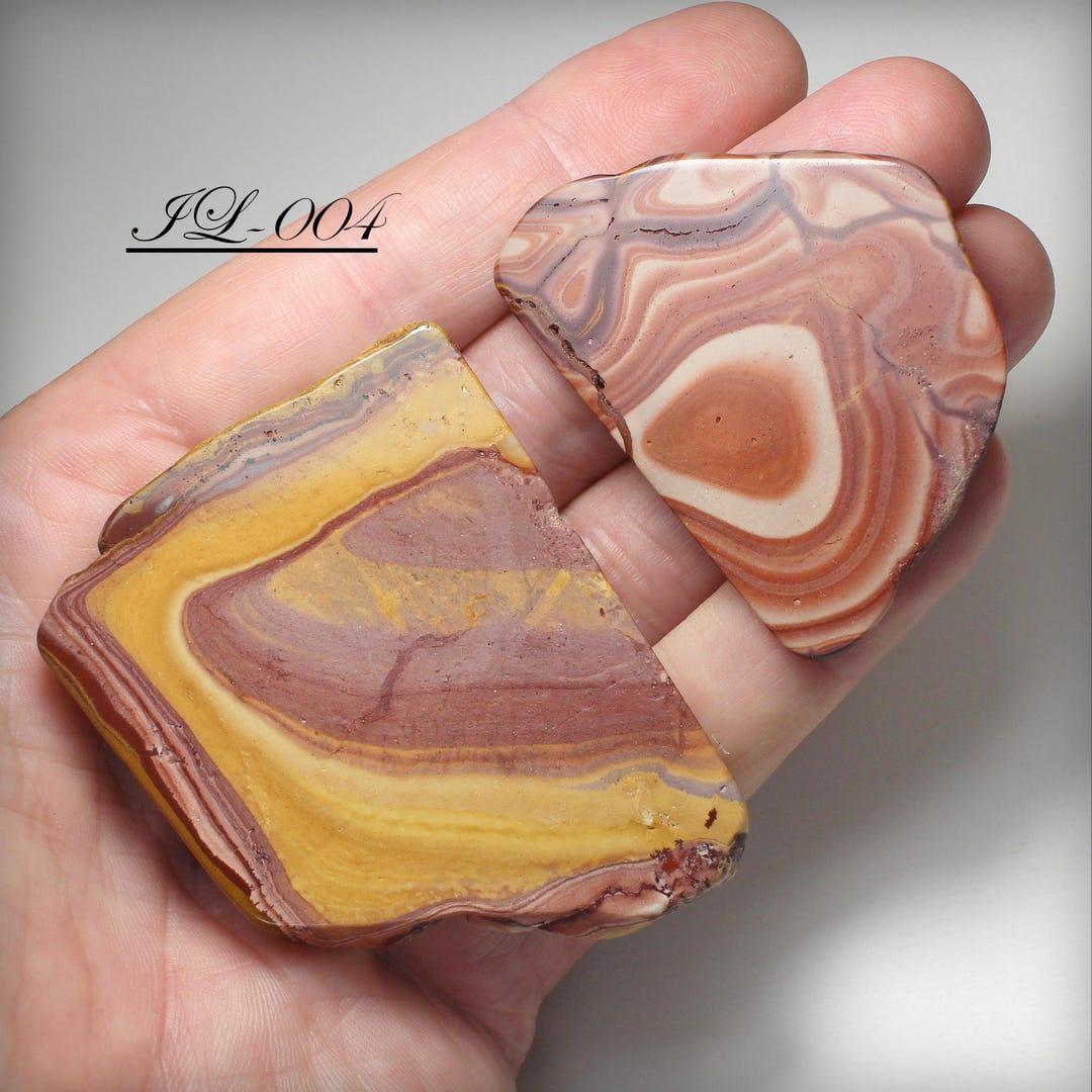 HICKORYITE - Two (2) Rhyolite 'wonder-stone' Agate Slices - Polished ...