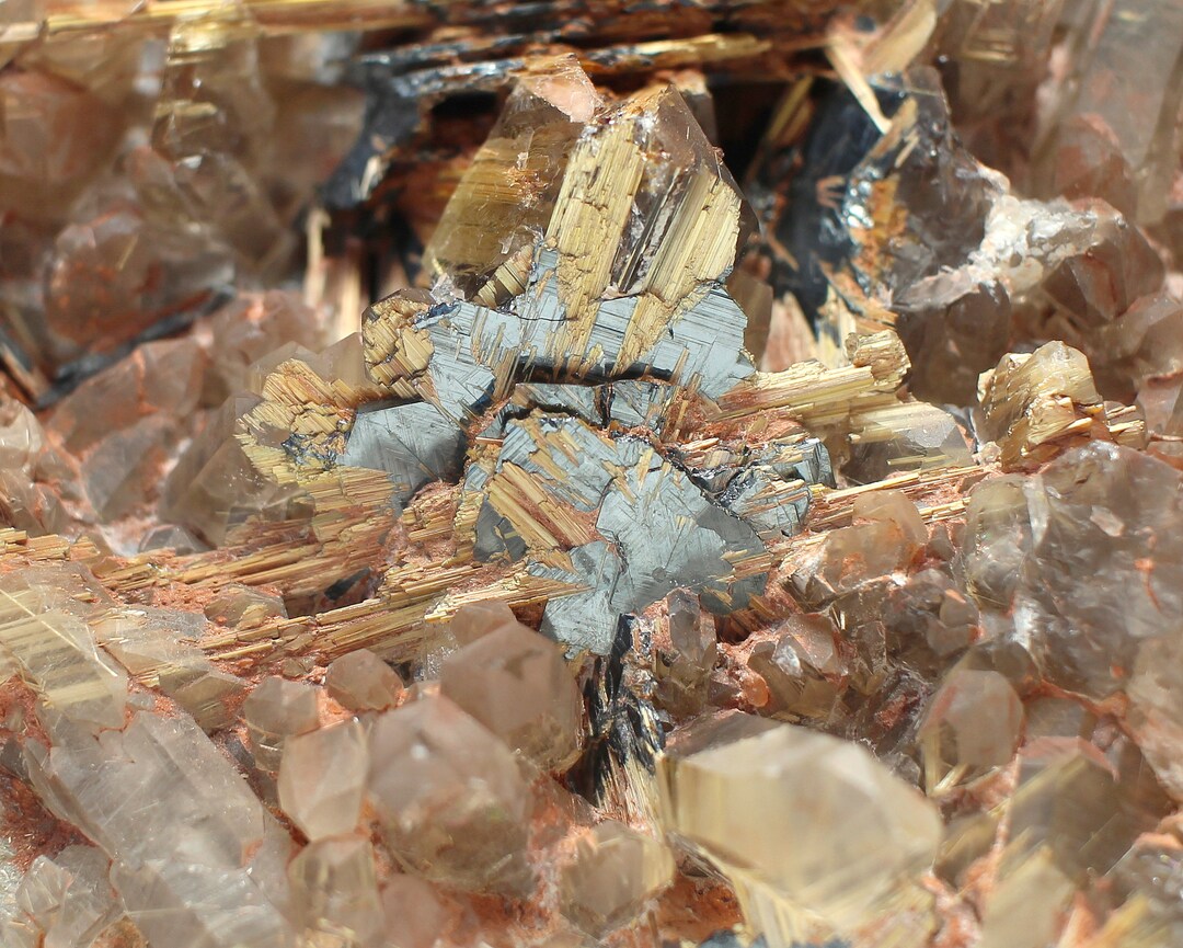 Large Rutilated Quartz Golden Rutile Needles & Shiny - Etsy