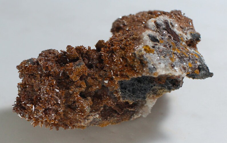 Vanadinite Endlichite Crystals on Quartz: Mineral Specimen, Chihuahua ...