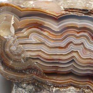 Polished Agate Good-sized Nodule of Face-polished Mexican Lace Agate ...