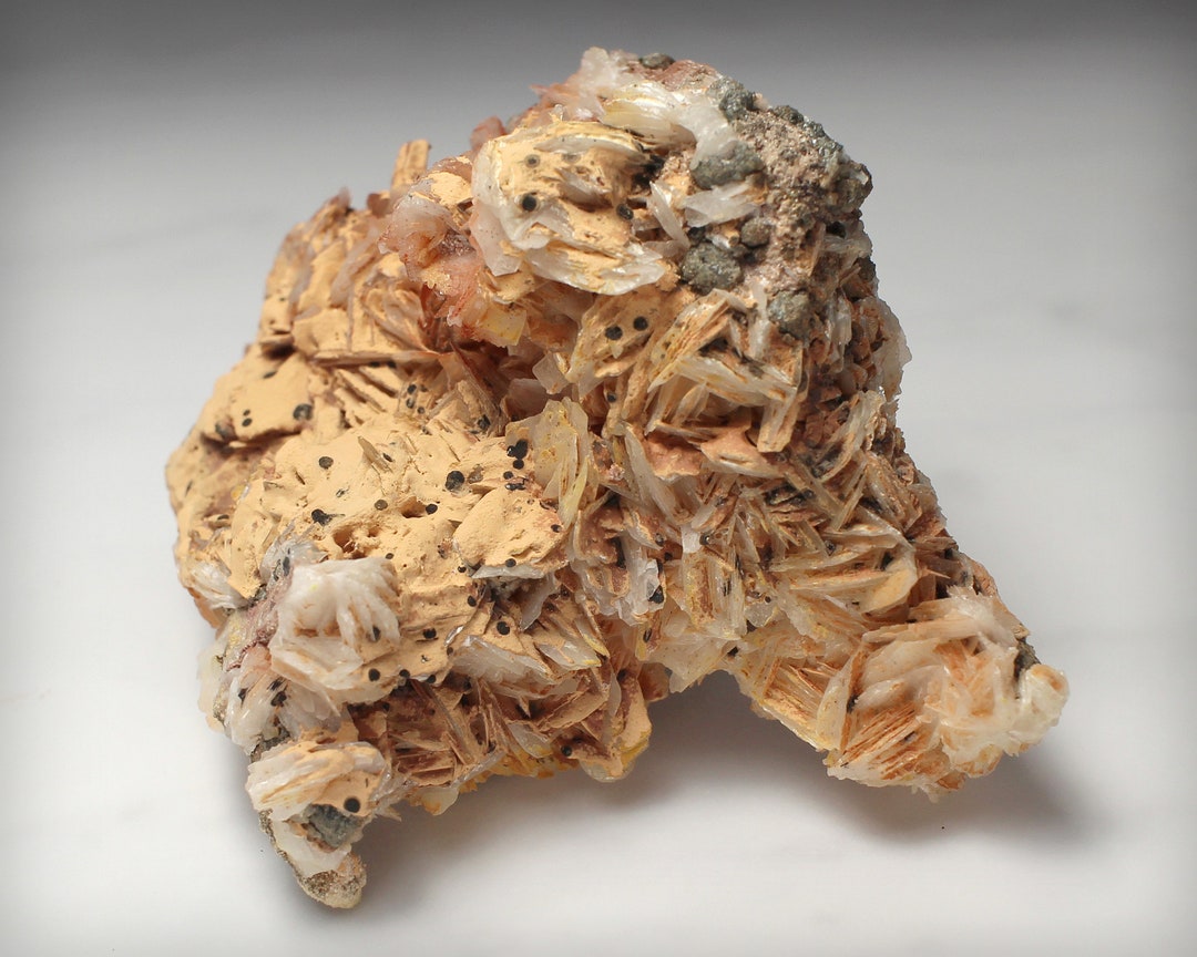 Pretty Pink-colored Blades of Barite With Glassy Cerussite Crystals ...