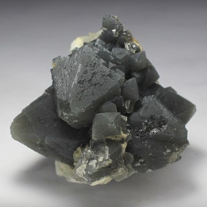 Prase Quartz With Calcite Bluish-green Prase Quartz With Calcite Very ...