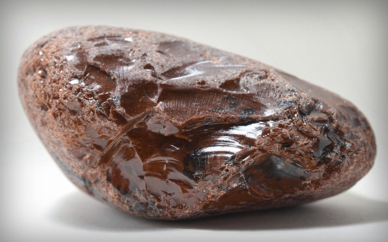 Good-Sized Pure Mahogany Obsidian Cobble Glassy Conchoidal | Etsy