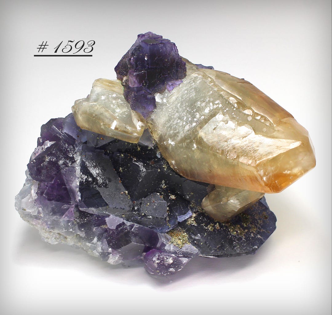 CONNOISSEUR'S CHOICE - Blue and Violet Fluorite With Yellow ...