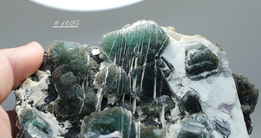 Amazing Large Growth Interference FLUORITE and Calcite Display Specimen ...