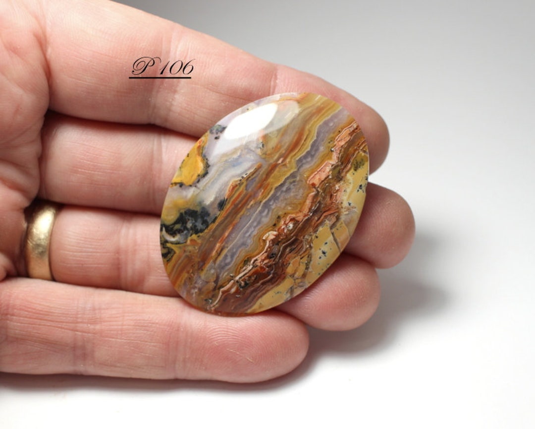 Very Large Perfect Scenic Agate Cabochon (cab) Gemstone - Hand-made by ...