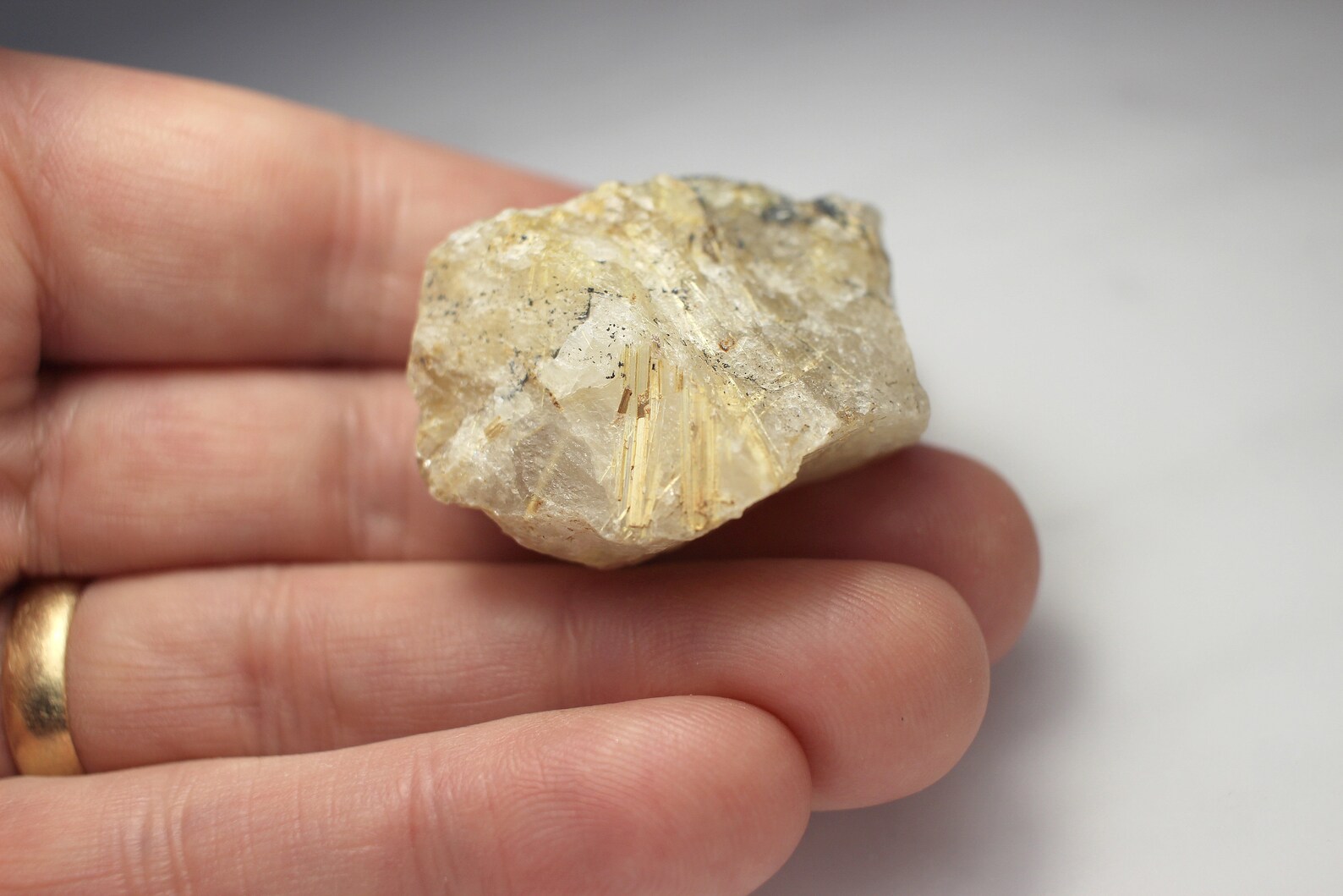 Rutilated Quartz Rough Lightly-Smoky Quartz with Jackstraw | Etsy