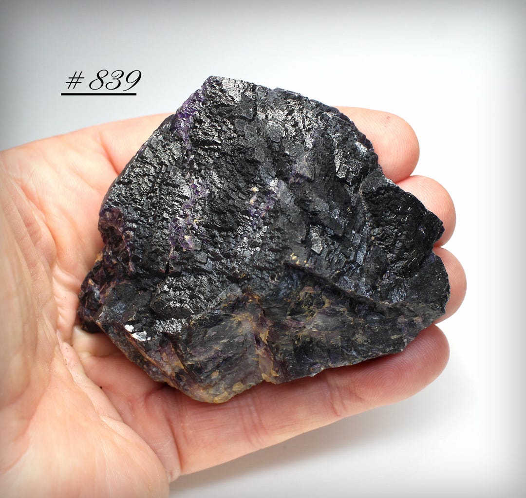 Dark Violet Fluorite Crystals, From the Tongling 17 Mine, Anhui ...