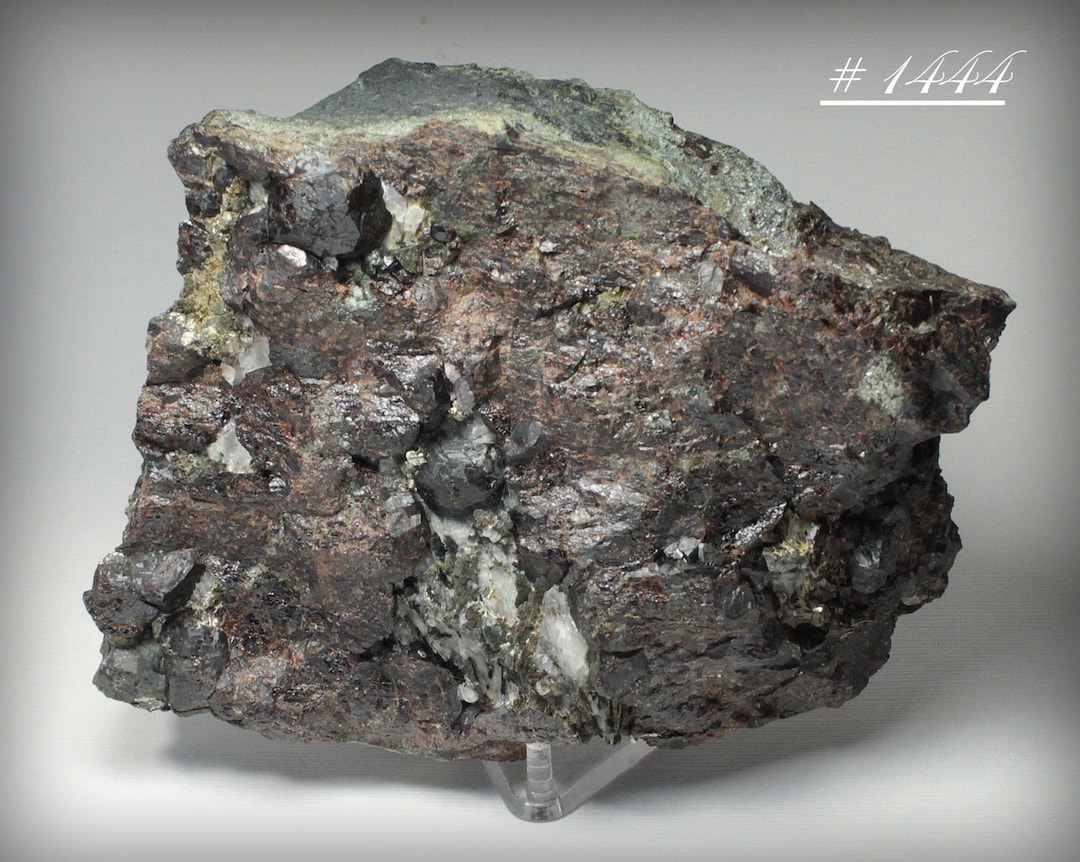 DARK Red Garnets in Schistose Matrix, From Shap Blue Quarry, Shap Fell ...