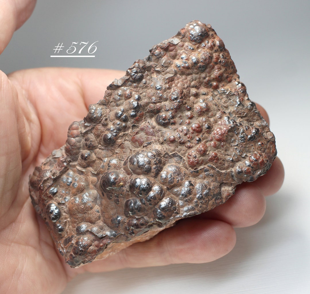 Botryoidal Hematite With Barite and Epimorphic Backside Botryoidal ...