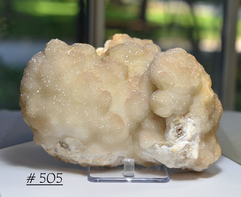 DRUSY QUARTZ Gorgeous Large Sparkly White Botryoidal | Etsy