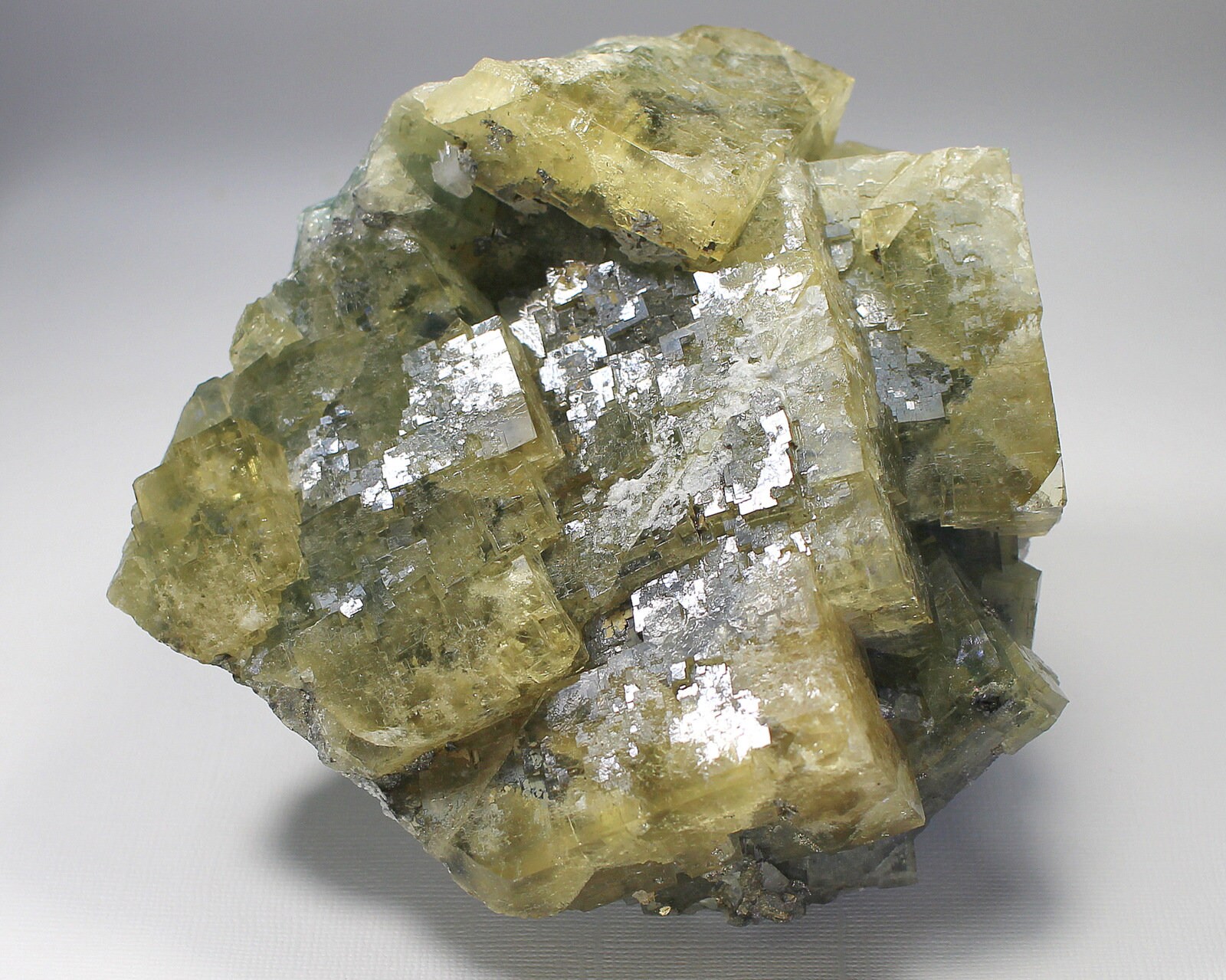 Large Glassy Luster Clear Yellow Fluorite with Green Fluorite | Etsy