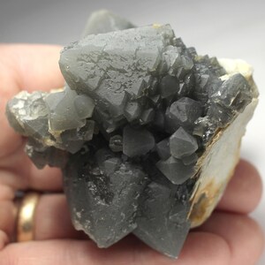Prase Quartz With Calcite Bluish-green Prase Quartz With Calcite Very ...