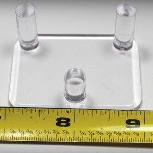 Three Peg Clear Acrylic Mineral Specimen Display Stand (small Size) - Etsy