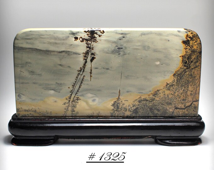 Natural Chinese 'picture-stone' (picture Jasper) - Slab of Cut ...