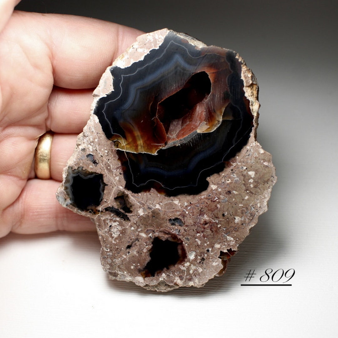 Red Crater Agate Geode Half, From Ankara, Turkey Spectacular Chalcedony ...