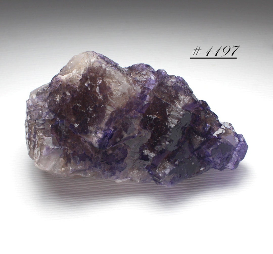 Fluorite, Purple, Mexico - Glassy Violet Fluorite With Lustrous Cubic ...