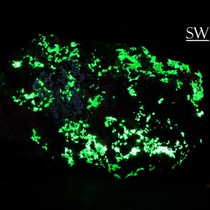Fluorescent Scheelite With Garnet and Minor Biotite Mica - Vintage ...
