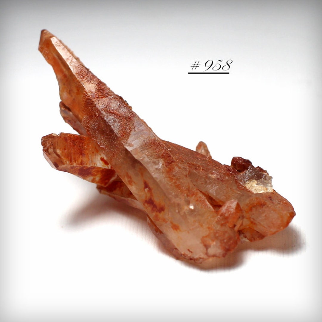 Tessin Habit Red Quartz Small Aesthetic Cluster of Clear Red Hematite ...