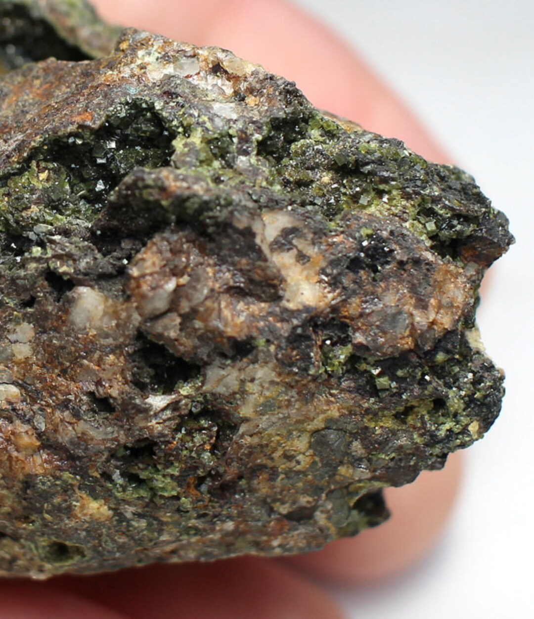 Uncommon Mineral Pharmacosiderite, Appearing as a Druse of Cubic Green ...