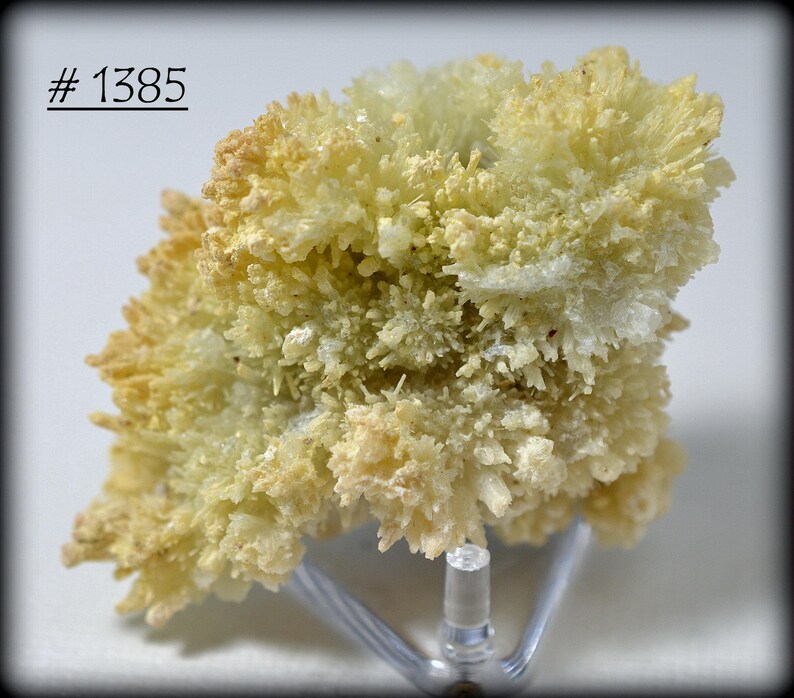 Rare ARAGONITE Green and Yellow Aragonite on Quartz and | Etsy