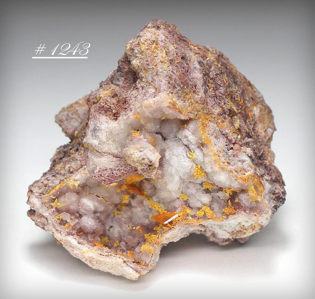 Wulfenite - Orange Windowpane Wulfenite, With Yellow-orange Mimetite ...