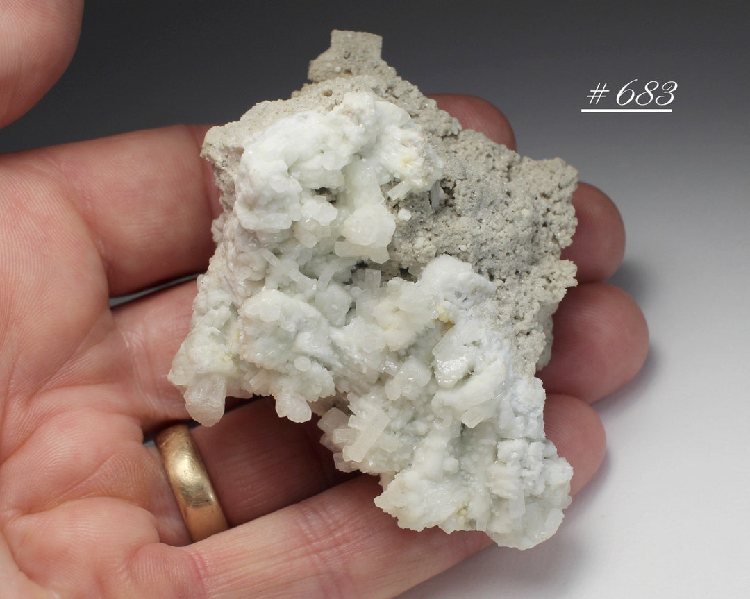 White Celestite celestine With Light-colored Calcite - Etsy