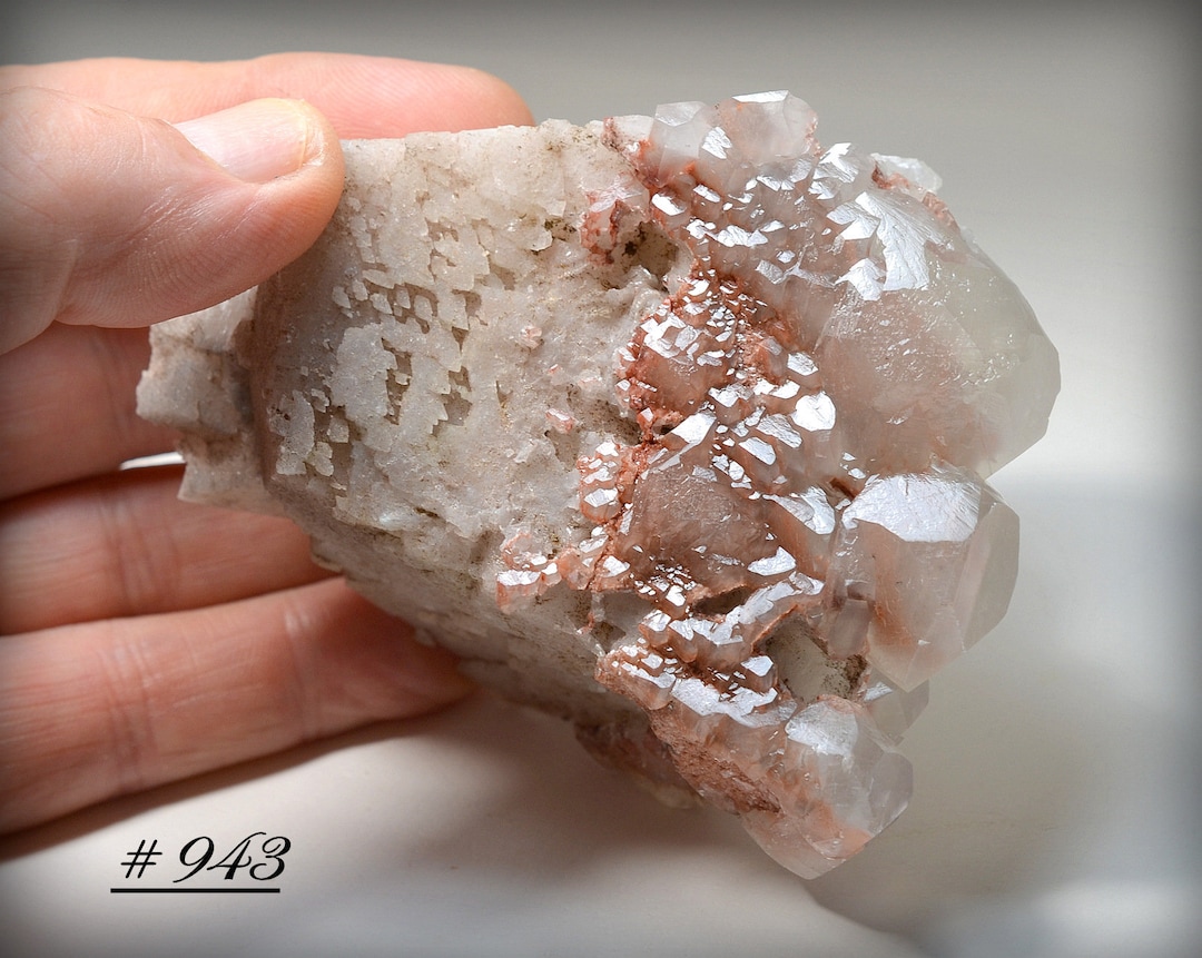 Red and White Calcite Crystal Cluster From Daye County, China - Etsy