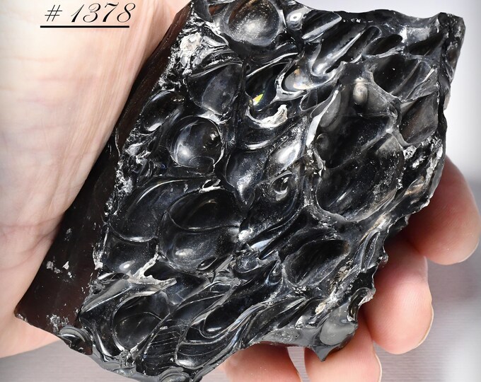 Rare Vesicular Obsidian! - Glassy Black Obsidian With High Luster ...