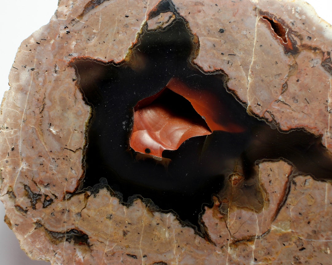 Red Crater Agate Polished Nodule Half, From Ankara, Turkey - Red ...